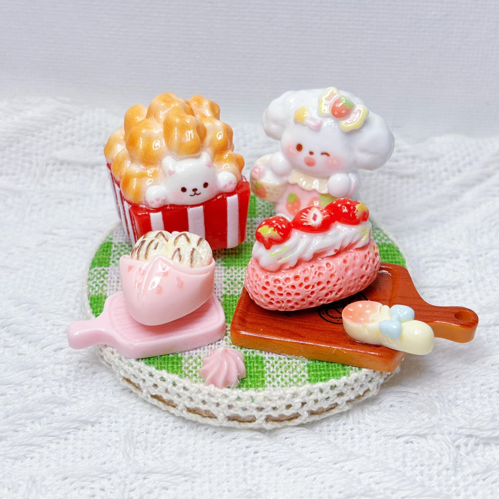 Miniature Resin Bread & Coffee Set: Handmade Dollhouse Bakery Figurines ...