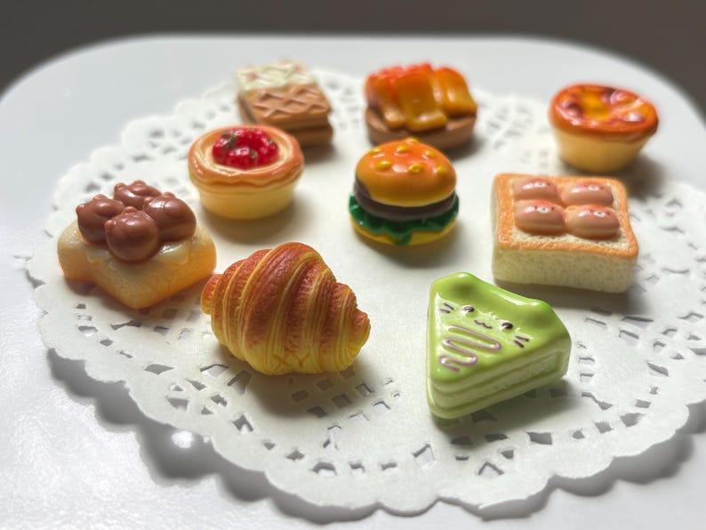 9pcs Miniature Food Fridge Magnet Set - Handmade Tiny Dollhouse Decor ...