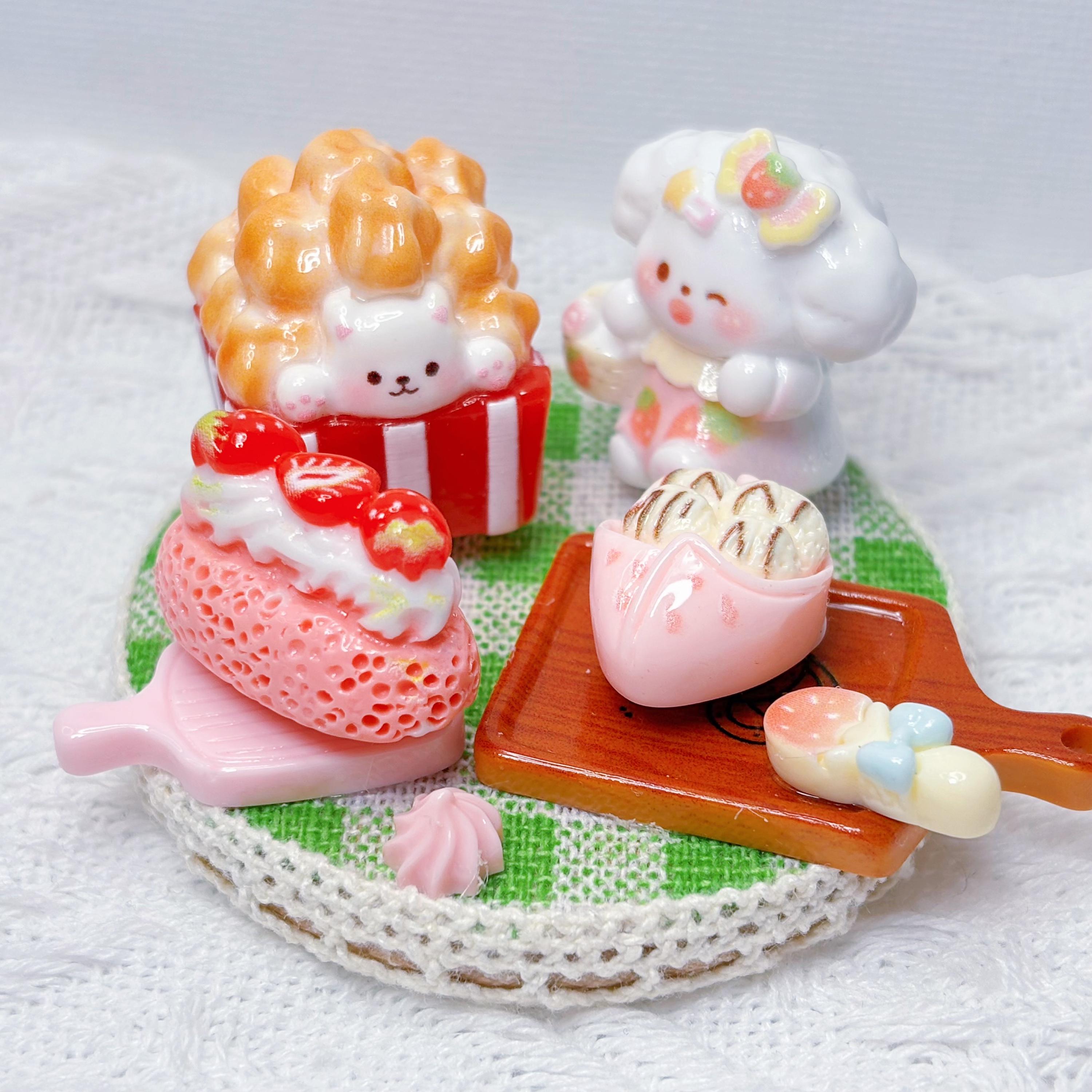 Miniature Resin Bread & Coffee Set: Handmade Dollhouse Bakery Figurines ...