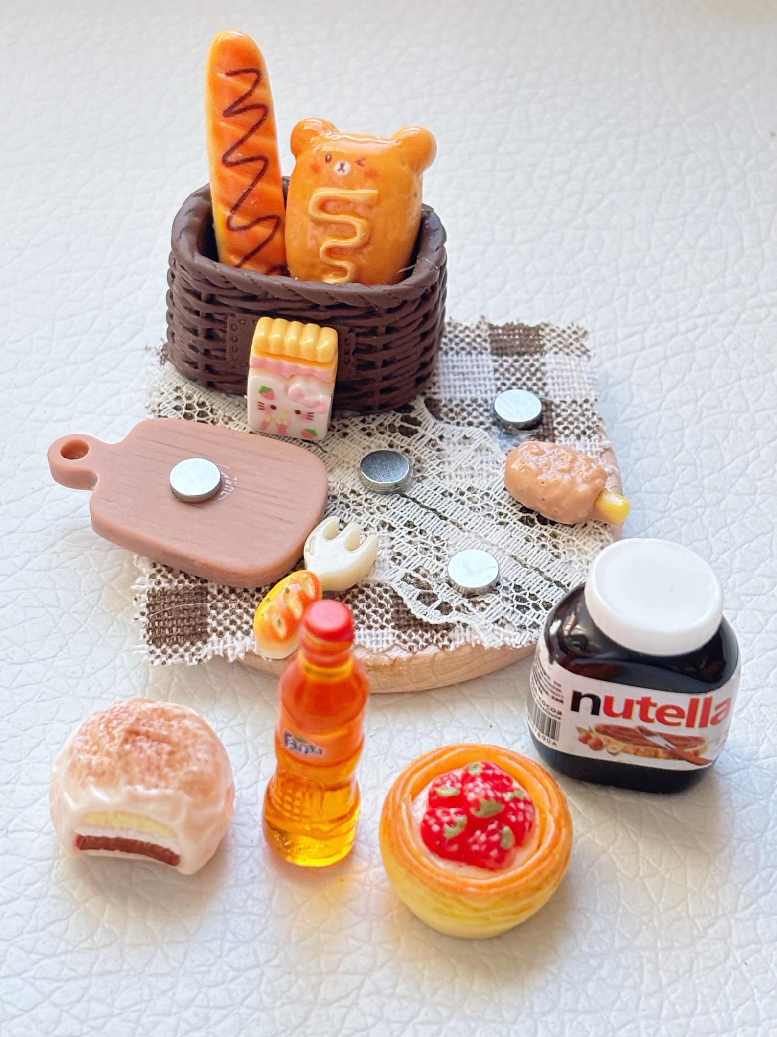 Miniature Resin Bread & Coffee Set: Handmade Dollhouse Bakery Figurines ...