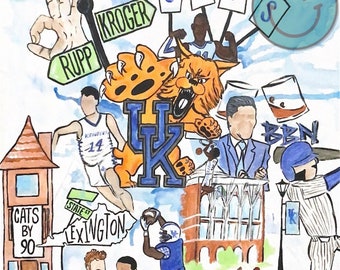 University of Kentucky Art Print - Etsy