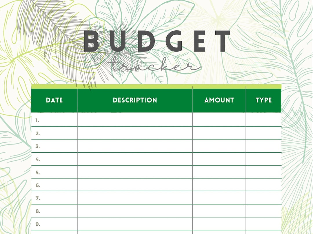 Green Tropical Leaf Printable Planner Pages - Etsy