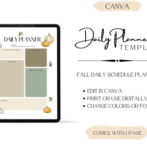 Fall Digital Weekly Planner Canva Template - Digital Download Only - - Etsy