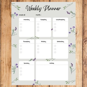 Floral Year Calendar Template PDF DOWNLOAD - Etsy