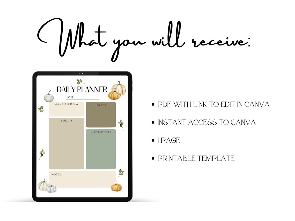 Fall Digital Weekly Planner Canva Template Digital Download Only - Etsy