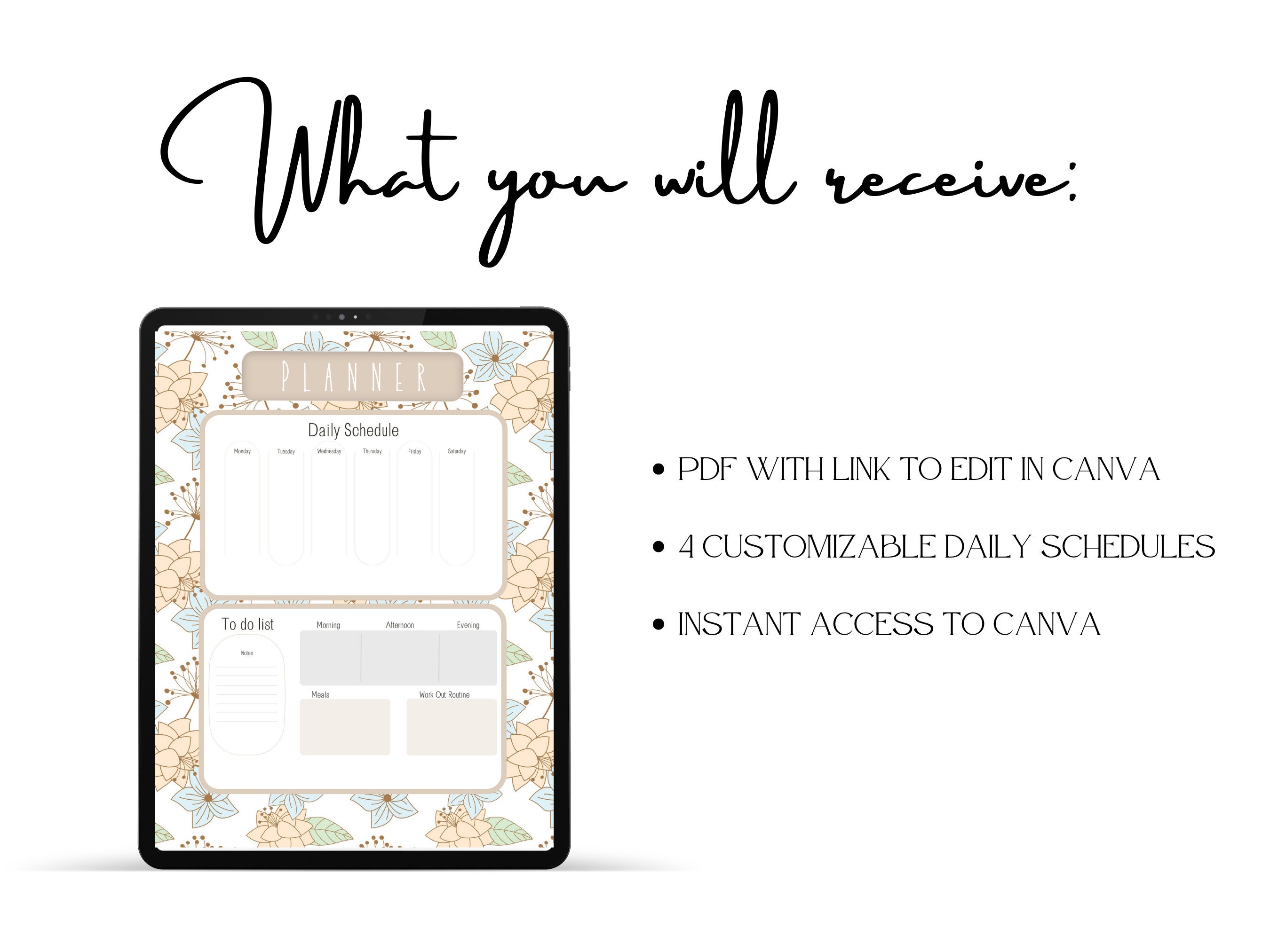 Weekly Planner Bundle - 4 Pack - Digital Template Download - Canva - Etsy