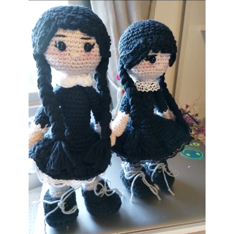 Crochet Pattern Pdf Merlina Wednesday Fingers and Mandala - Etsy