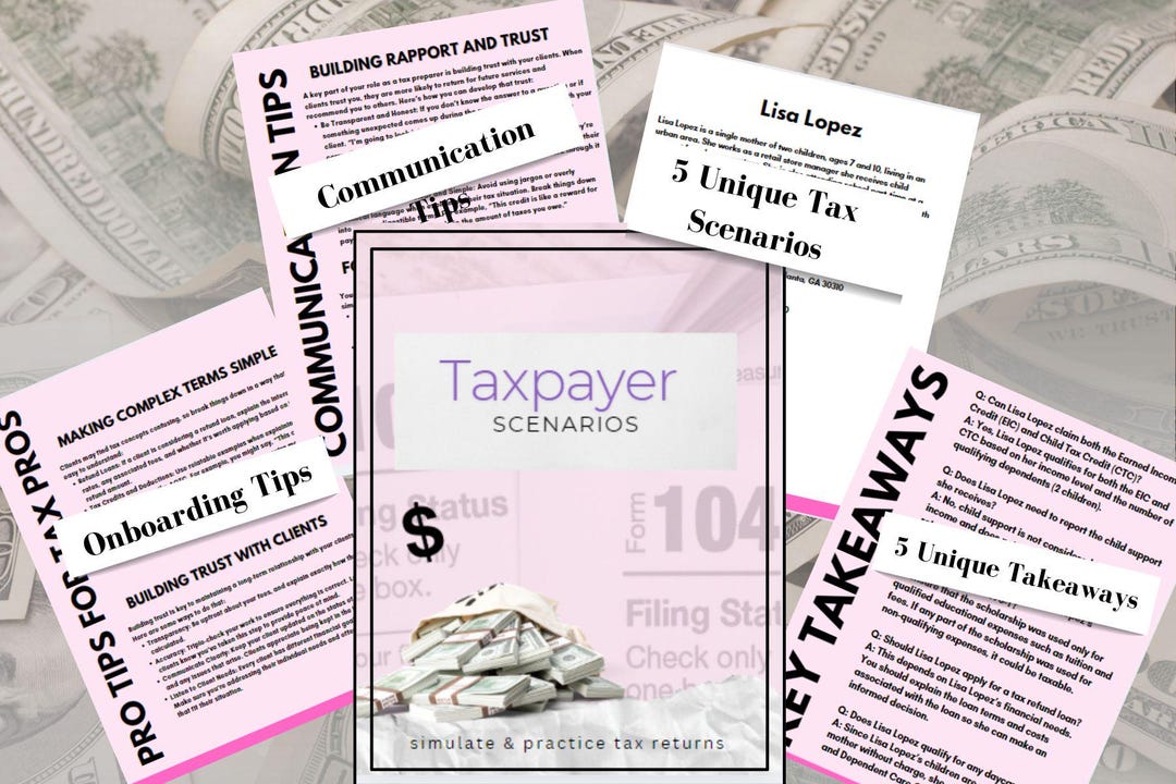 Taxpayer Scenarios and Practice Returns - Etsy
