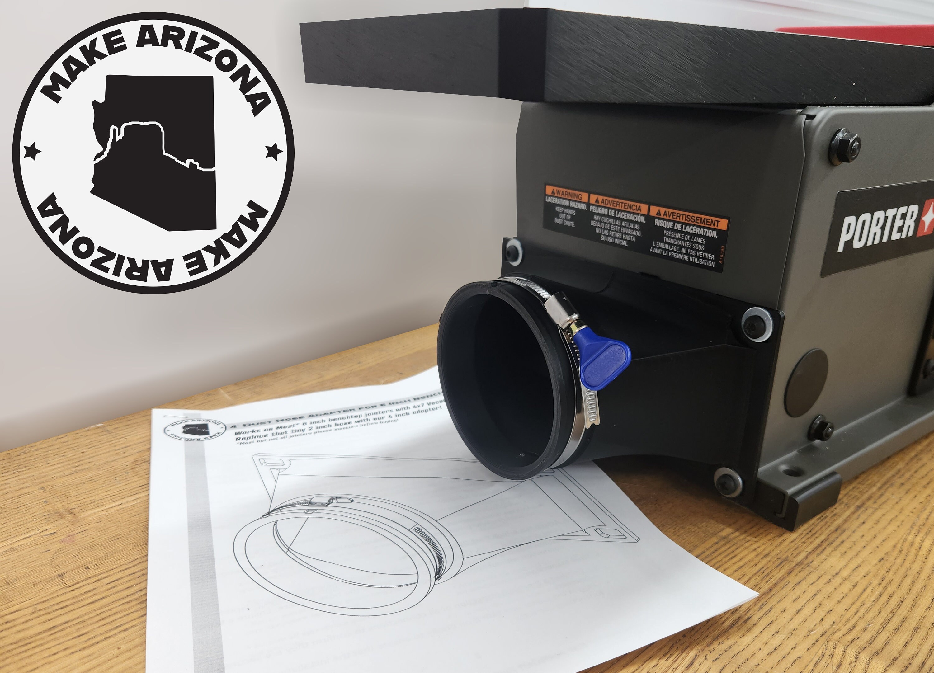 4” Dust Hose Adapter for 6 Inch Benchtop Jointers - Etsy