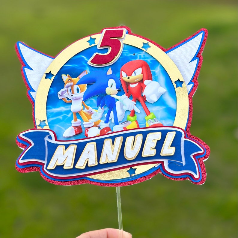 Sonic Cake Topper Sonic the Hedgehog Cake Topper for - Etsy