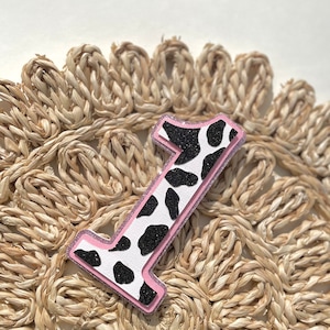 Custom 3d Number One Cow Print Cake Topper for Birthday Color - Etsy