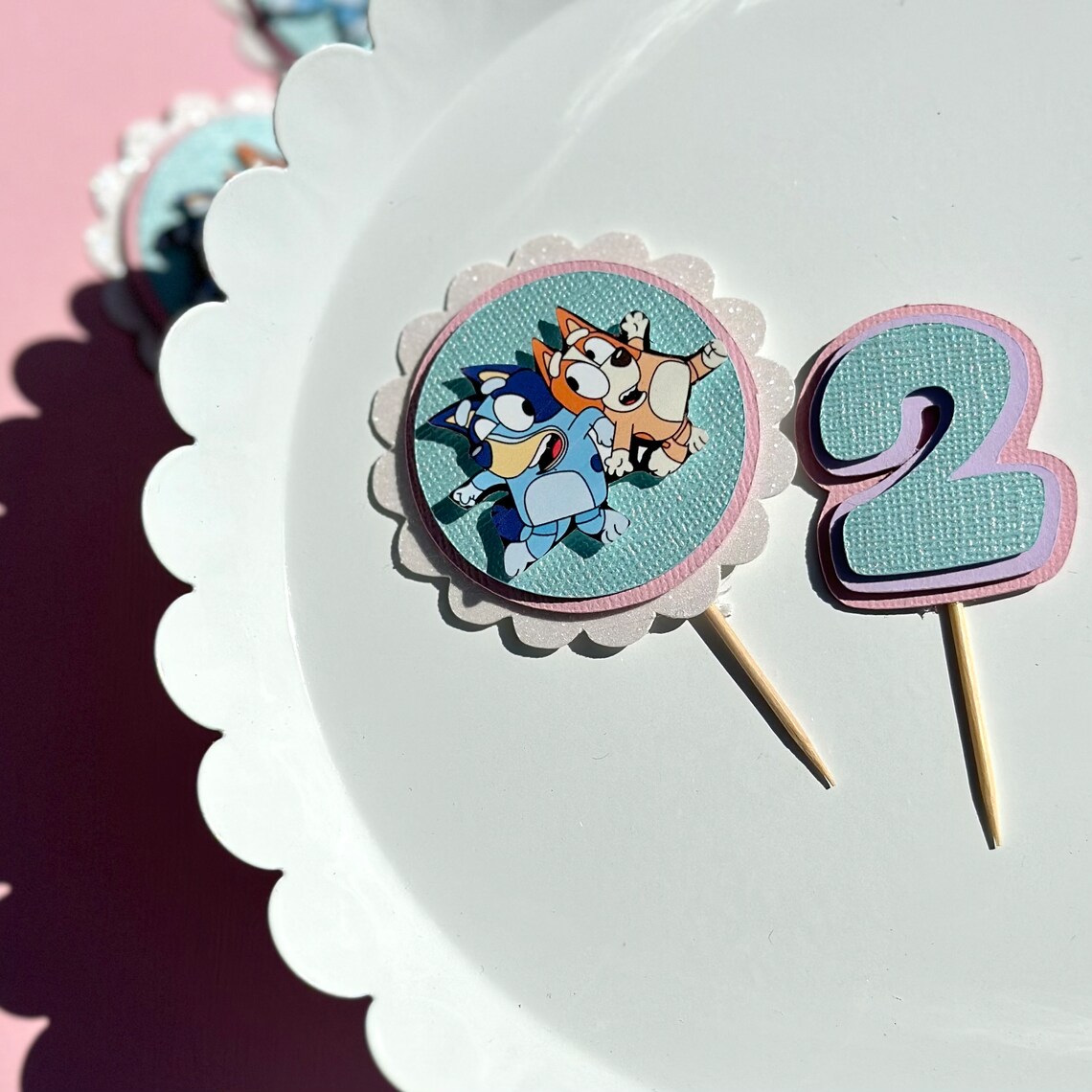 Bluey Cupcake Toppers Bluey and Bingo Theme Toppers for - Etsy Canada