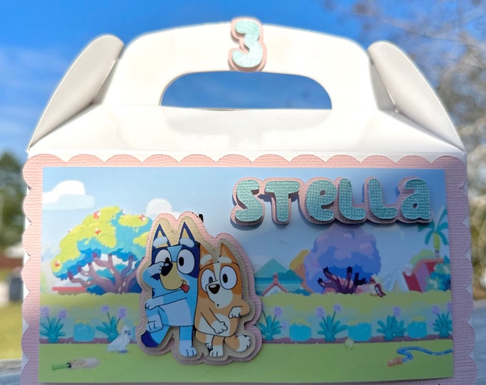 Bluey Gable Boxes for Birthday Party, Bingo Gabble Box - Etsy