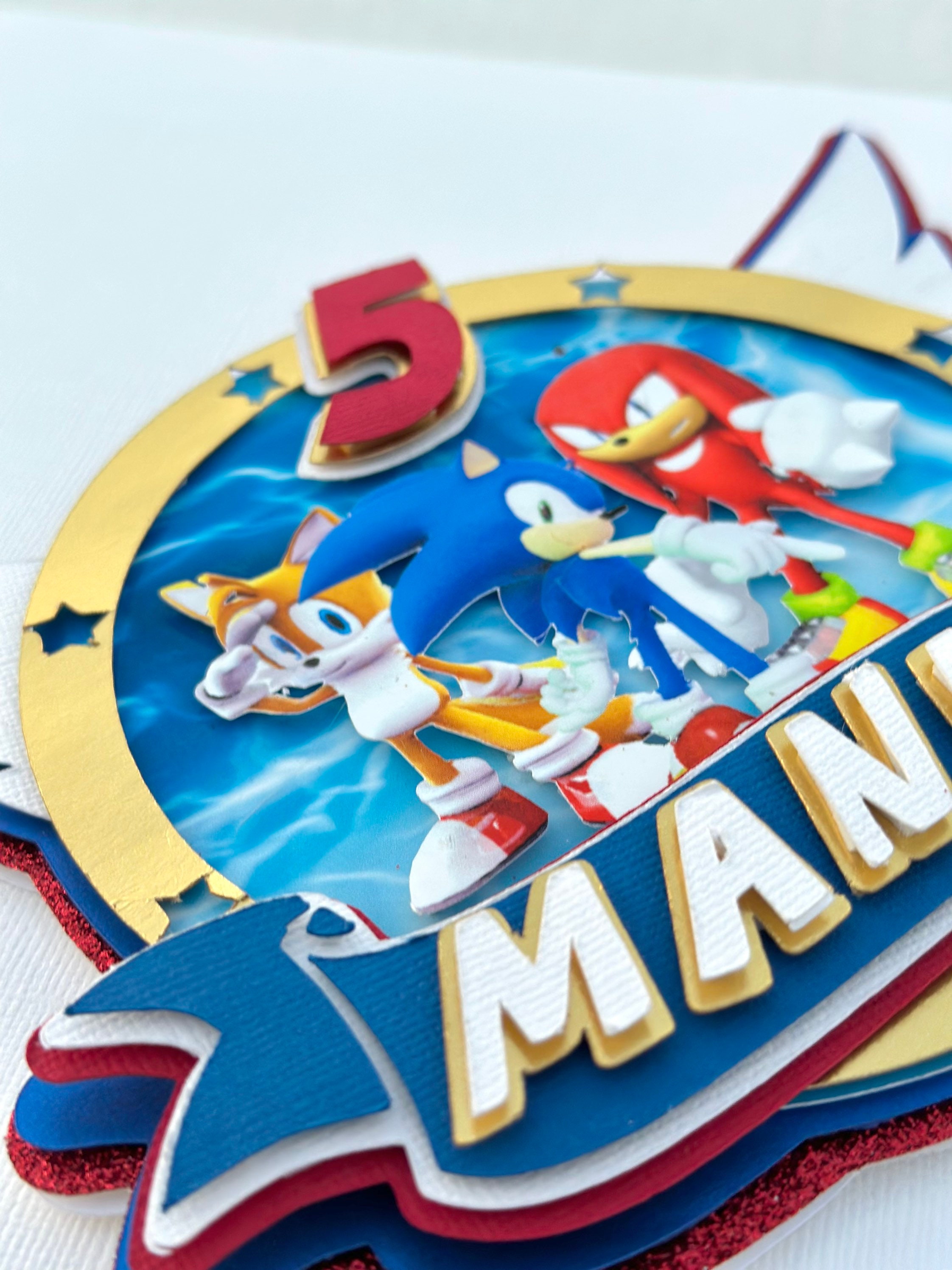 Sonic Cake Topper Sonic the Hedgehog Cake Topper for - Etsy