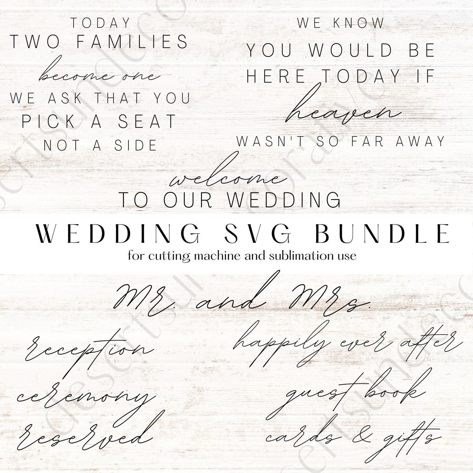 Wedding SVG Bundle / Digital SVG / Ceremony SVG / Reception - Etsy
