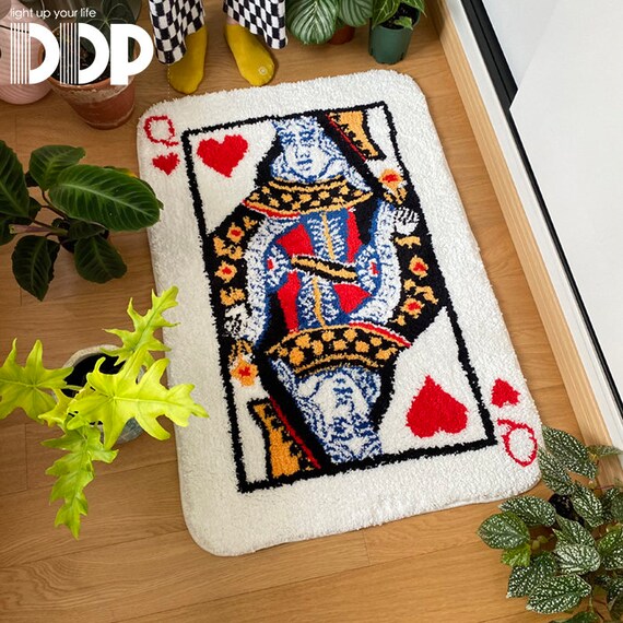 Handmade Tufted Queen of Hearts Rug Shed Resistant Area Rug - Etsy