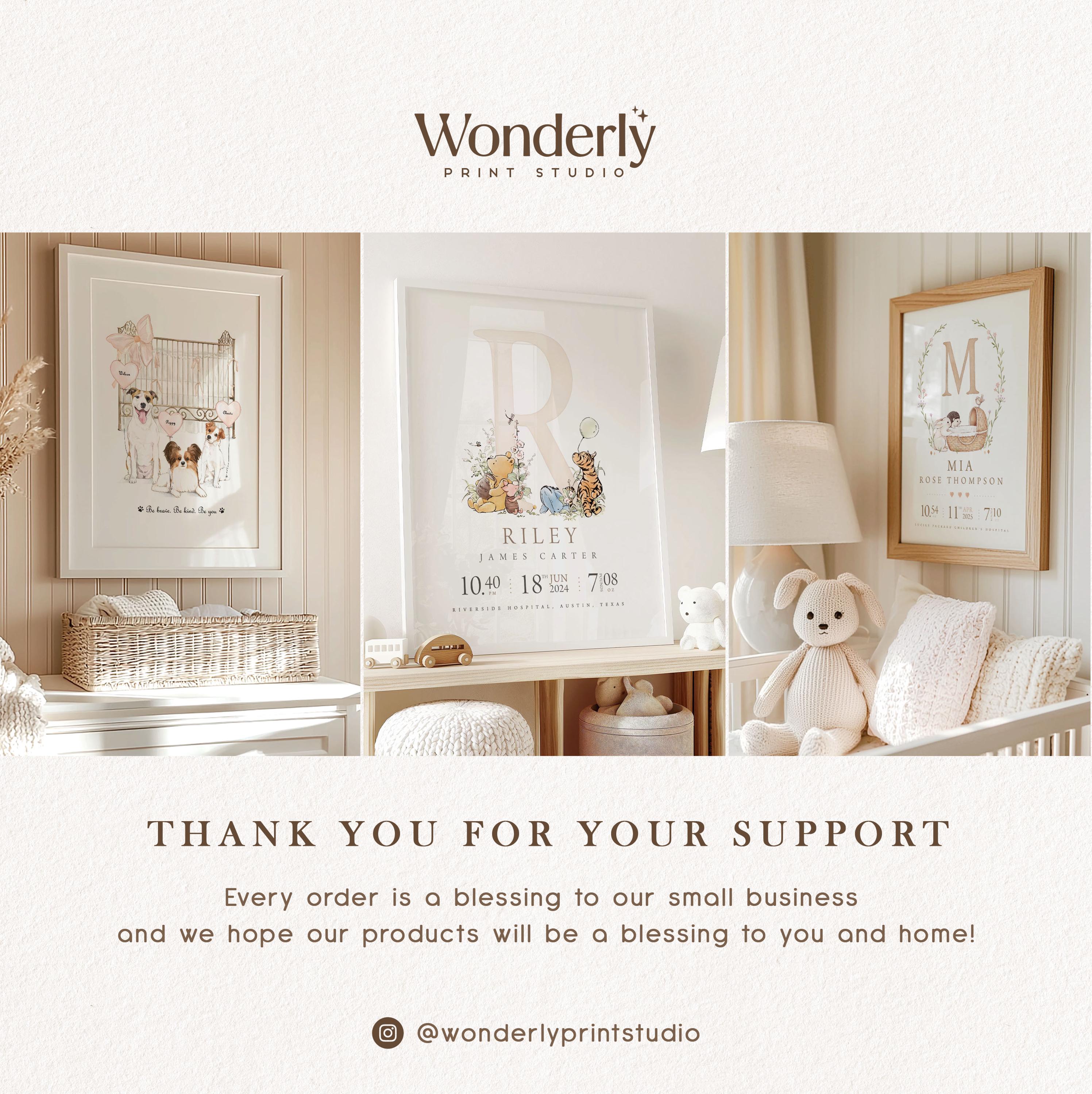 Dear Little One, Winnie the Pooh Nursery Wall Art, Vintage Pooh Baby ...