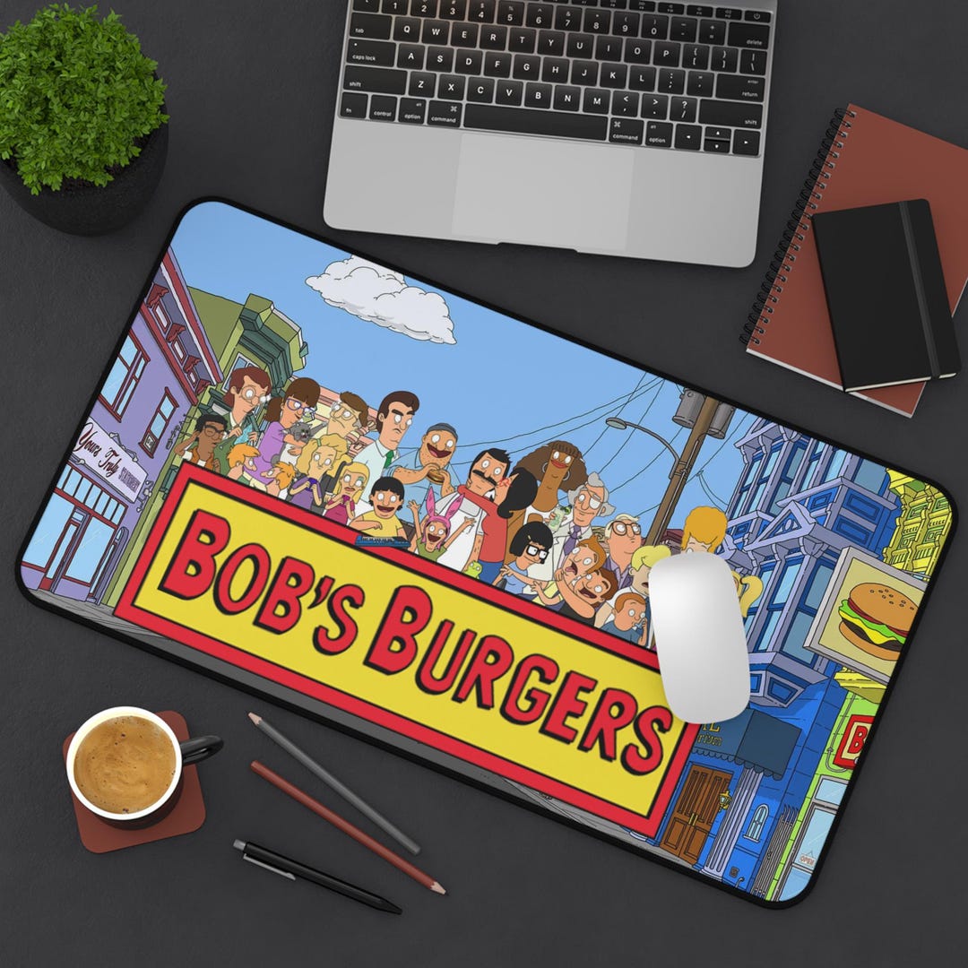 Bobs Burgers Desk Mat, Custom Bobs Burgers Desk, Custom Mouse Pad, Bob ...