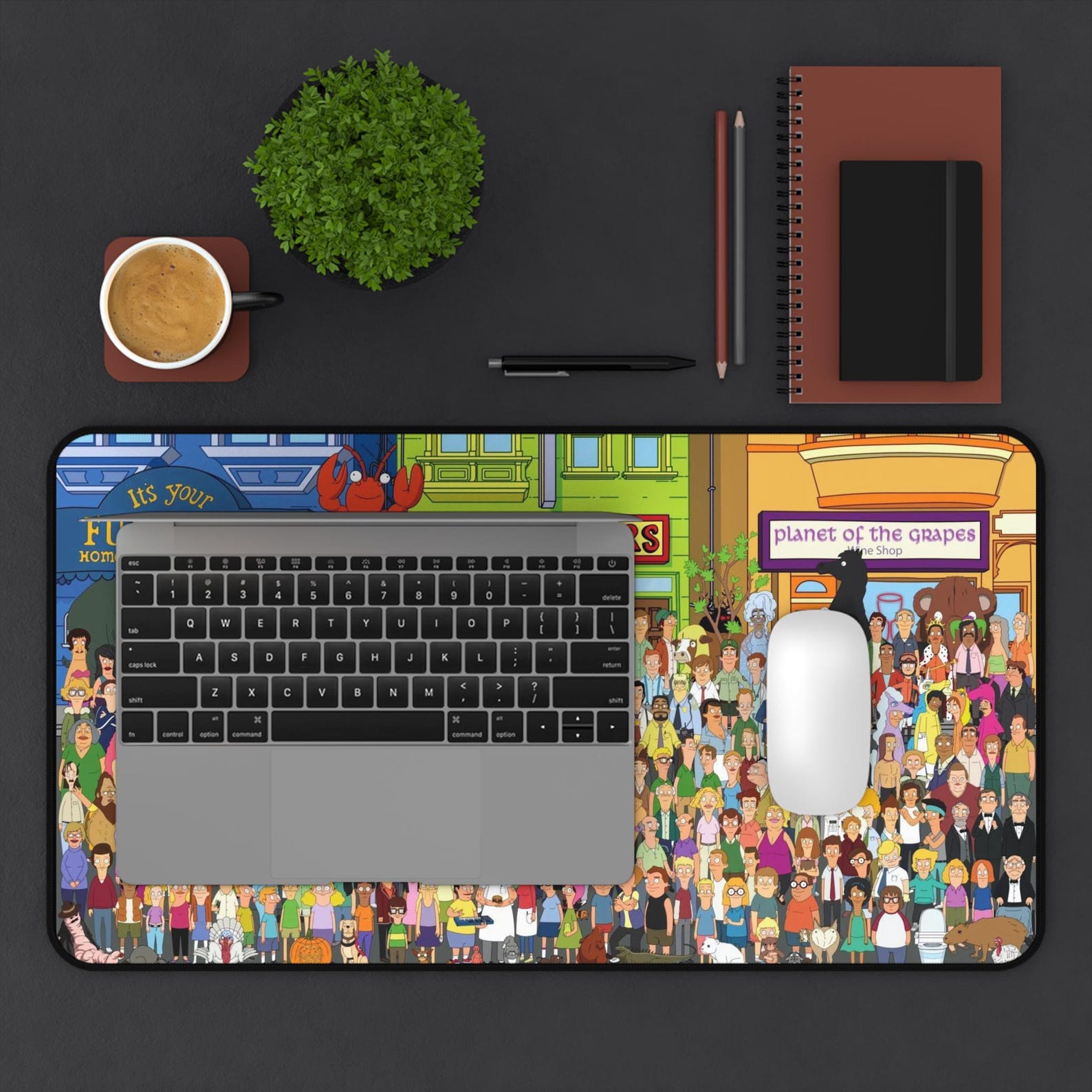 Bobs Burgers Desk Mat With All Characters, Bobs Burgers Mouse Pad, Work ...