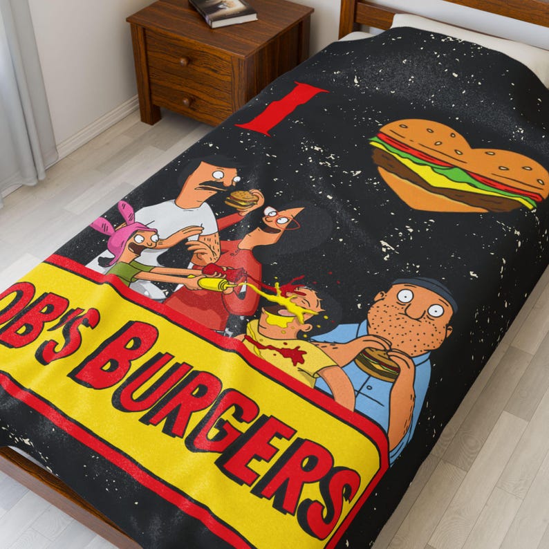 Bobs Burgers Blanket, Bobs Burgers, Custom Bobs Burgers Merch, Custom ...