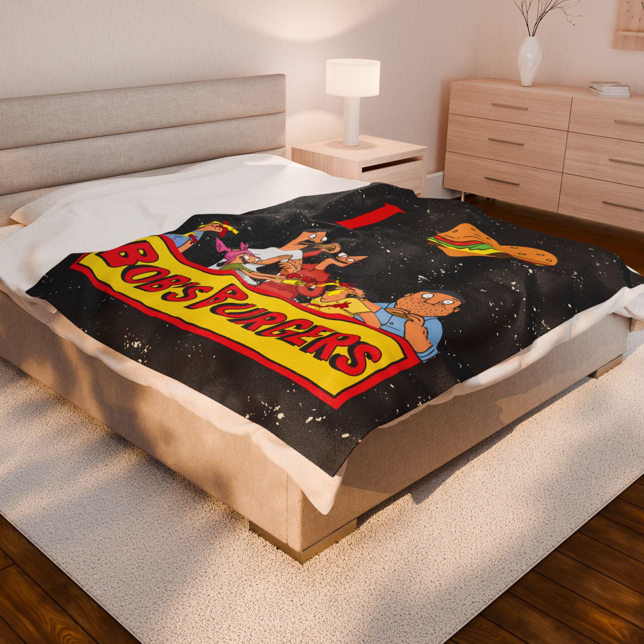 Bobs Burgers Blanket, Bobs Burgers, Custom Bobs Burgers Merch, Custom ...