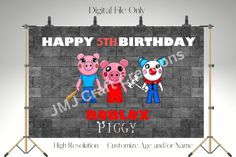 Roblox Piggy SVG, Roblox Piggy Welcome Banner, Roblox Piggy Birthday - Etsy