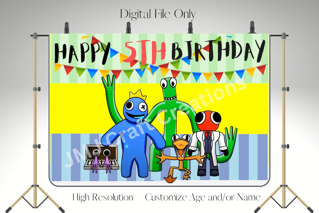 Rainbow Friends SVG, Rainbow Friends Welcome Banner - Etsy