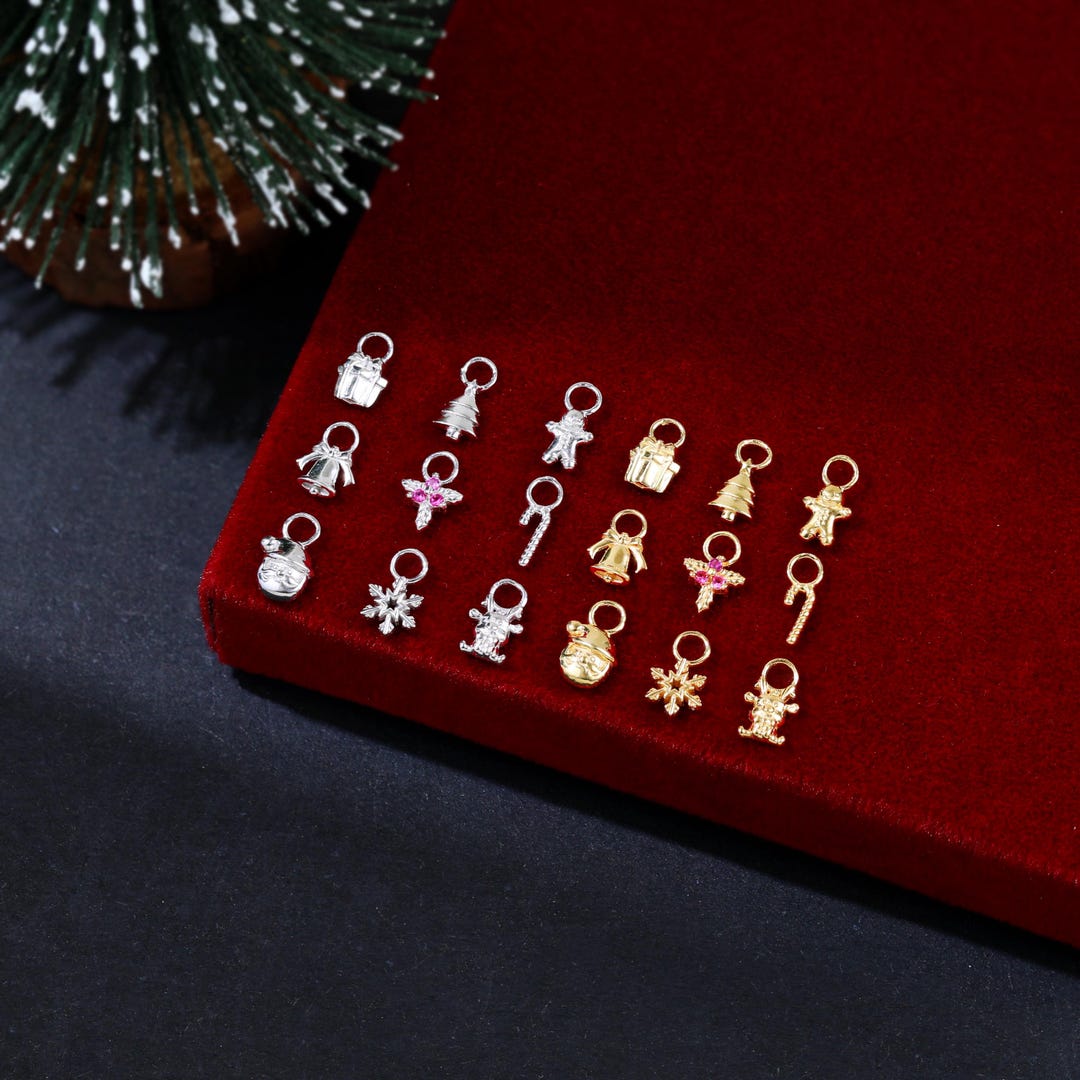Christmas Gift | 14K Gold Plated Dangle Charm, Gingerbread Man ...