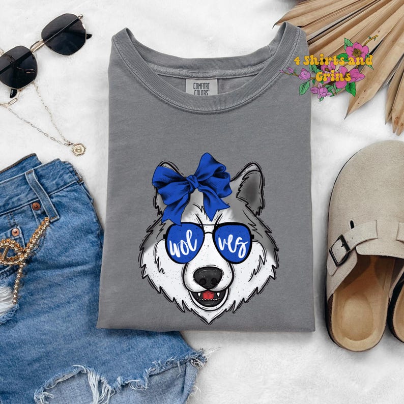 Wolves Mascot School Spirit T-shirt | Comfort Colors | Youth | Adult - Etsy