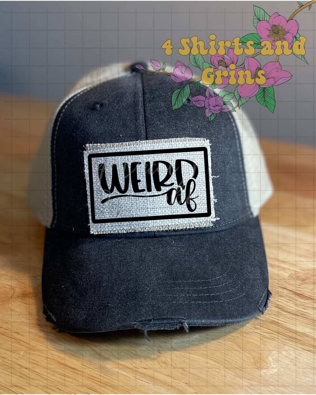 Weird AF Trucker Hat Distressed Hat Patch Hat Ball Cap Ladies Hat Stay ...