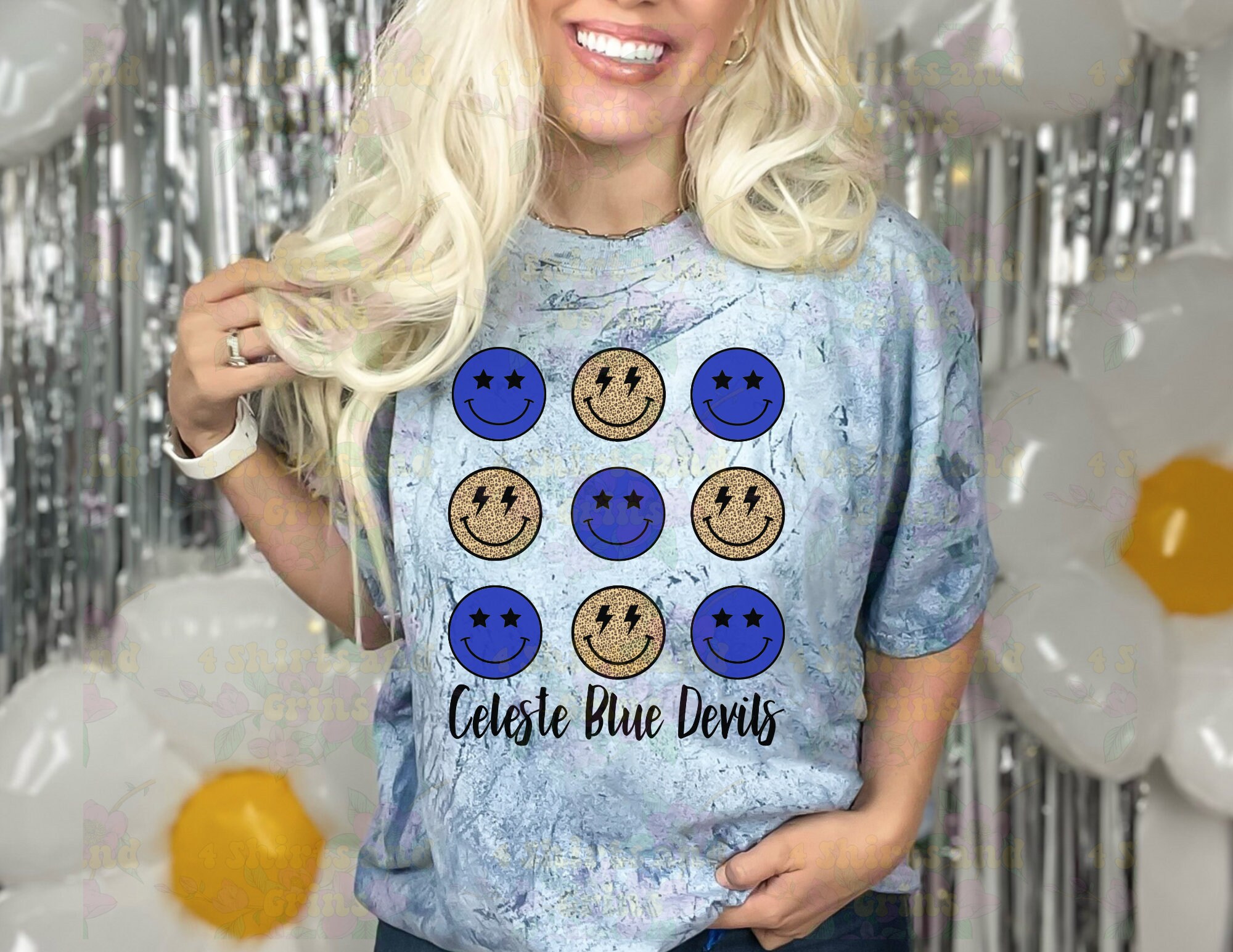 Custom School Spirit Comfort Colors Color Blast Custom Mascot Caddo ...