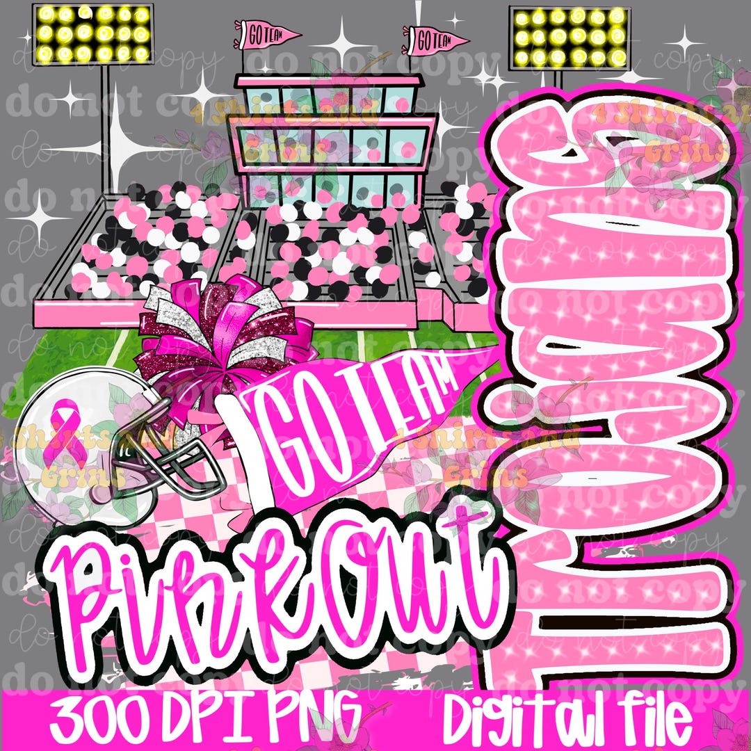 Trojans Pink Out Digital PNG | 300 DPI Instant Download | Breast Cancer ...