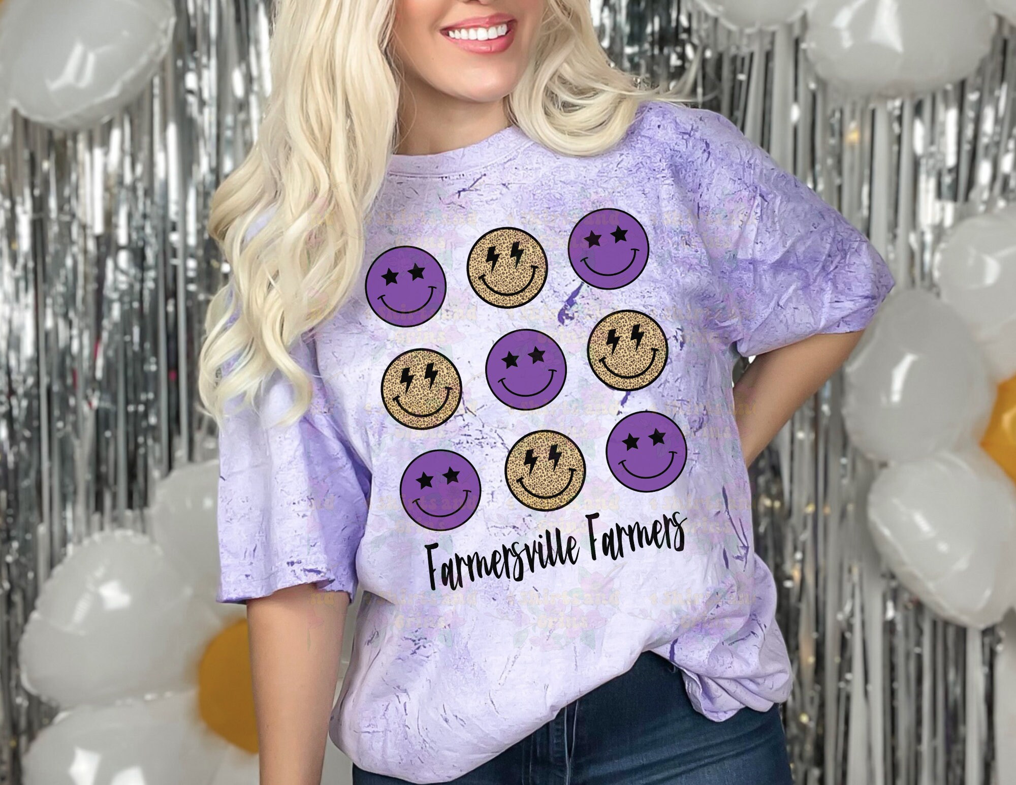 Custom School Spirit Comfort Colors Color Blast Custom Mascot Caddo ...