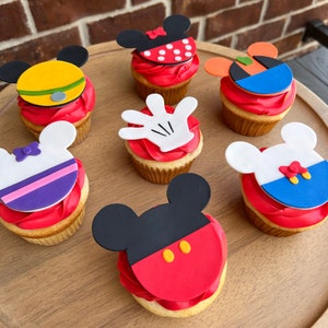 Mickey and Friends Fondant Cupcake Toppers - Etsy