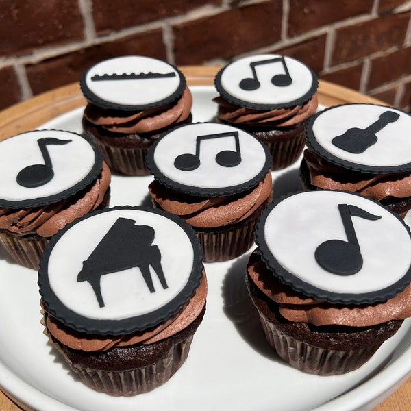 Music Note Cupcake - Etsy
