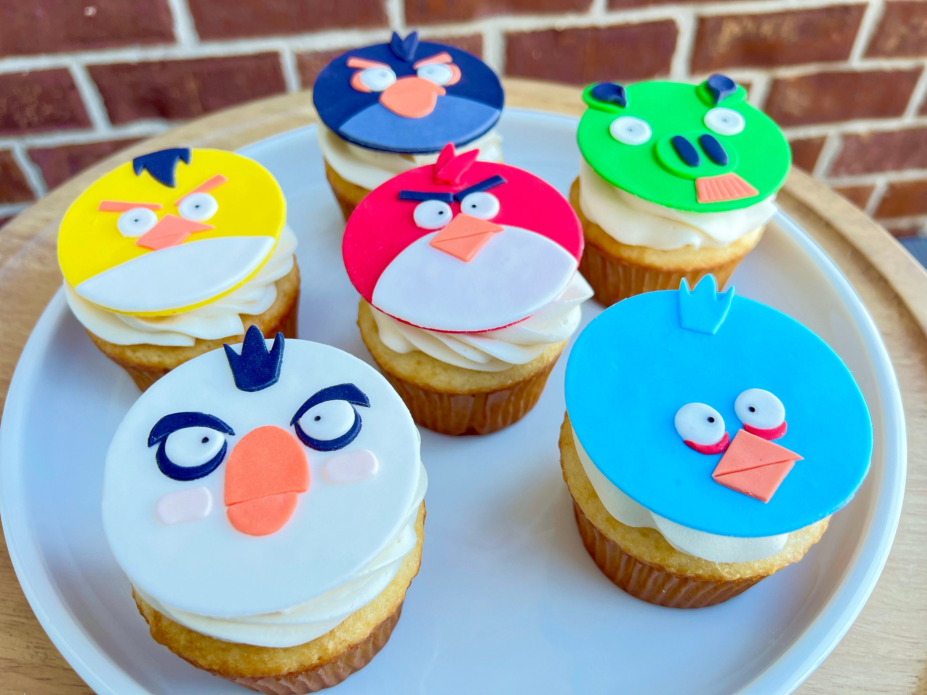 Angry Birds Fondant Cupcake Toppers - Etsy