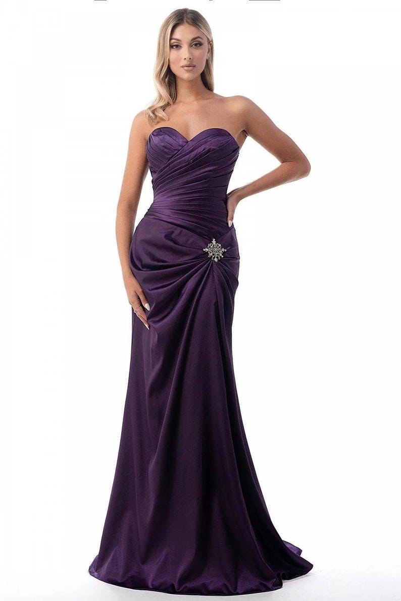 Cinderella Divine CD8530 Long Strapless Formal Dress Bridesmaid - Etsy