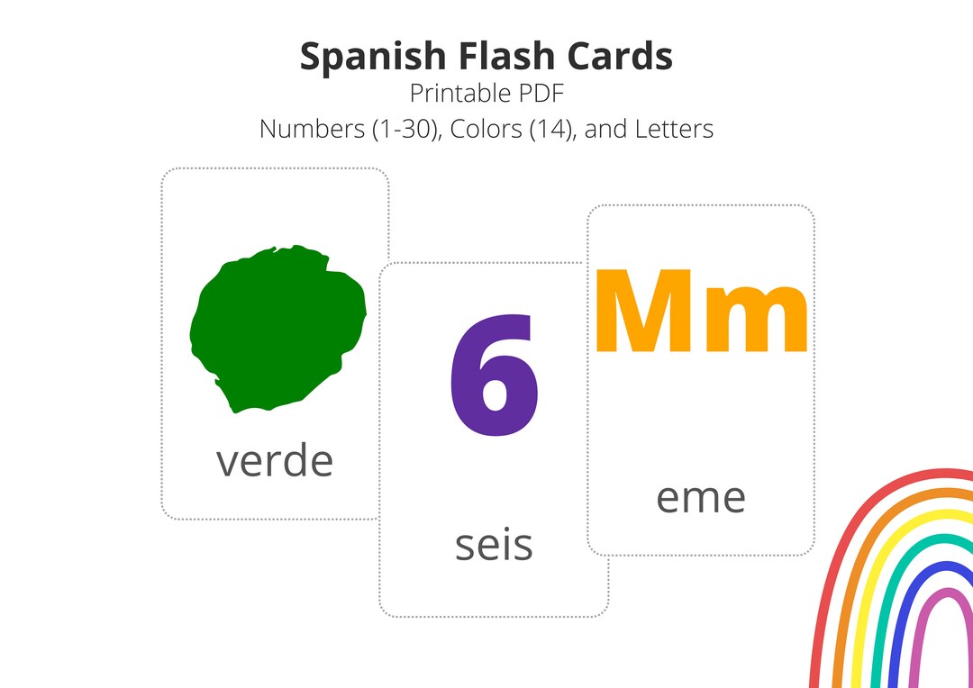 Spanish Toddler Flash Cards | Colors Flash Card | Montessori Flashcards ...