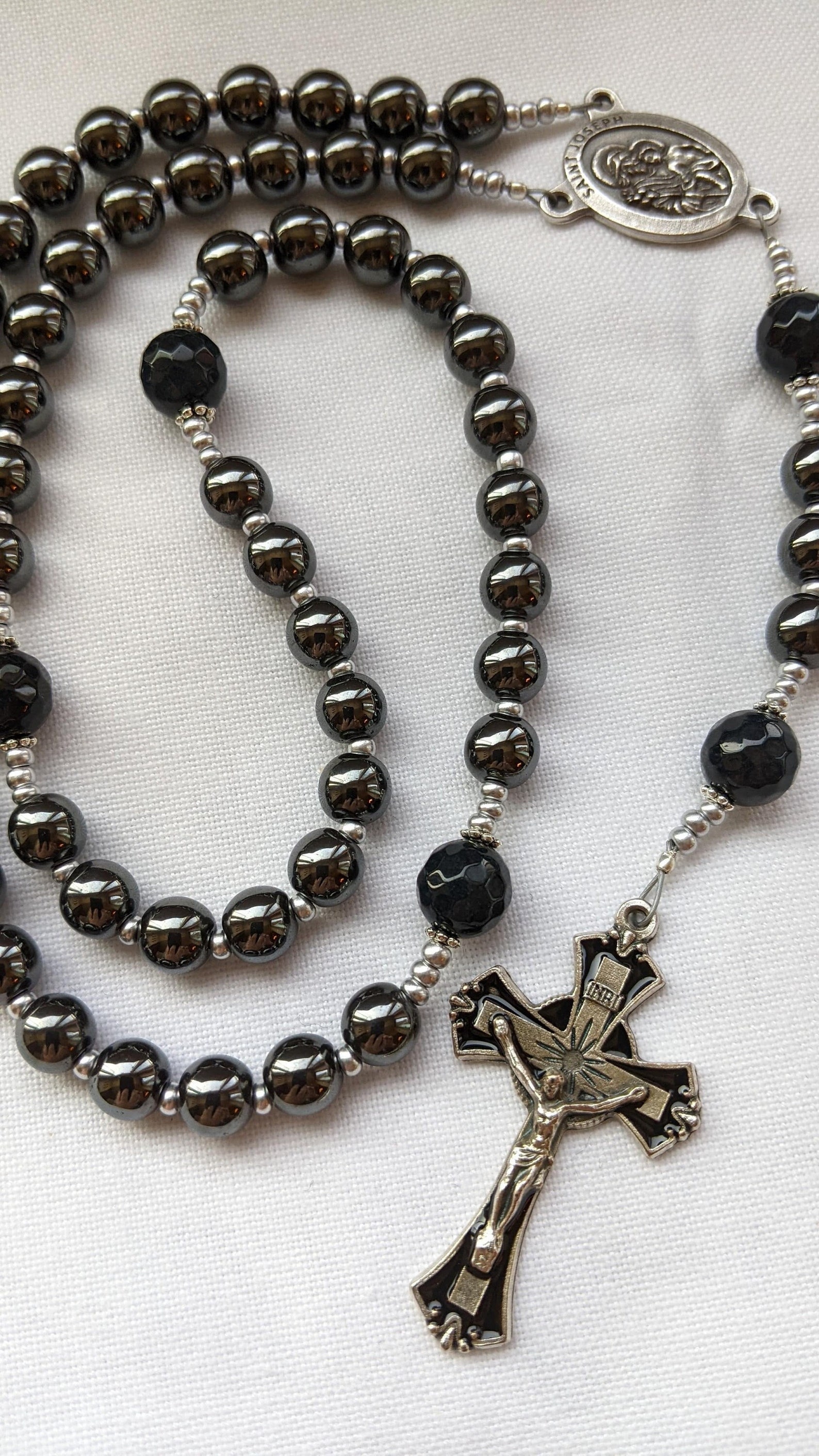 Men's Catholic Rosaries, Wedding Gift, St. Joseph, Heirloom, Gemstone ...