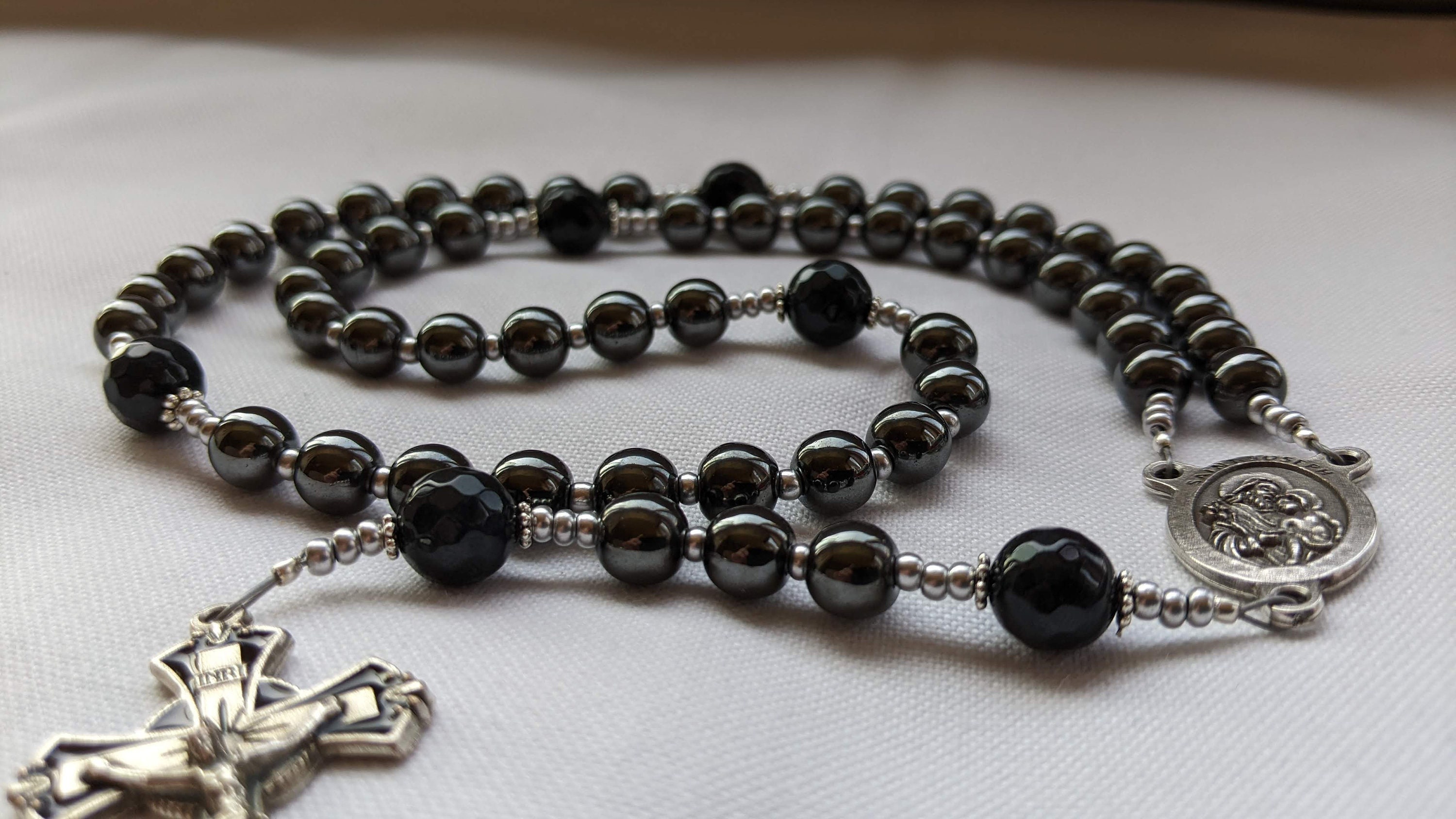 Men's Catholic Rosaries, Wedding Gift, St. Joseph, Heirloom, Gemstone ...