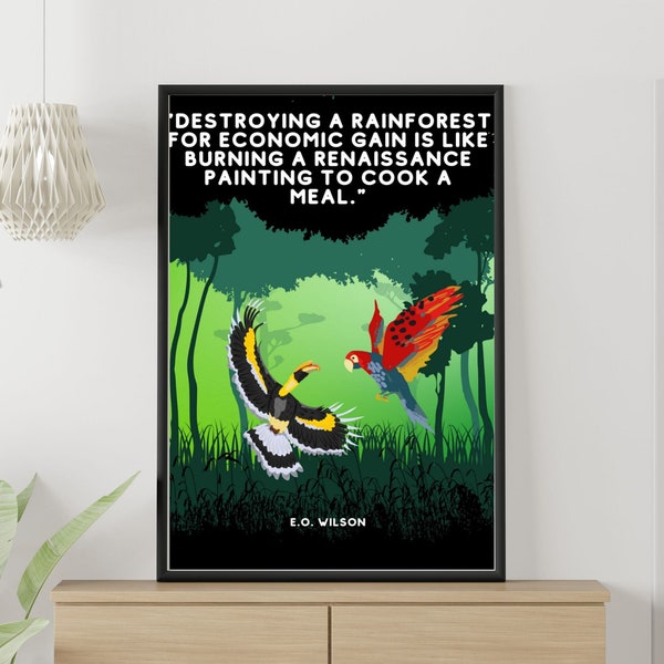 Save the Rainforest Poster - Etsy
