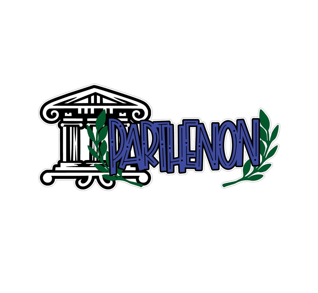 Parthenon Greece Png and Svg Scrapbook Title Digital Download Cutting ...
