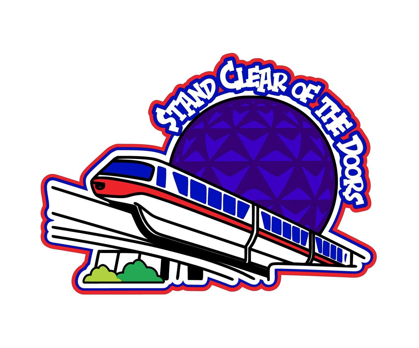 Stand Clear Monorail Title .svg .png Scrapbook Title Digital Download ...