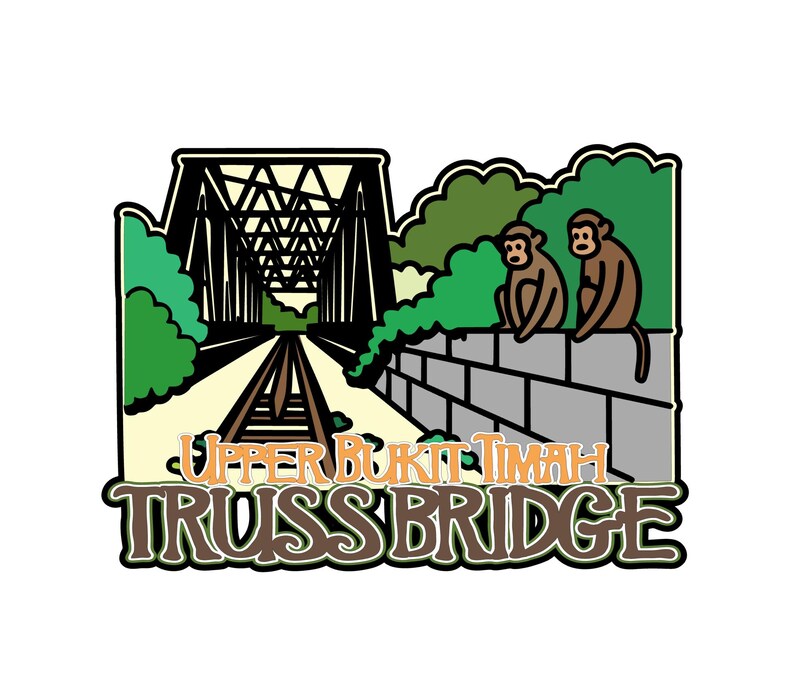 Truss Bridge With Monkeys Png and Svg Scrapbook Title Digital Download ...