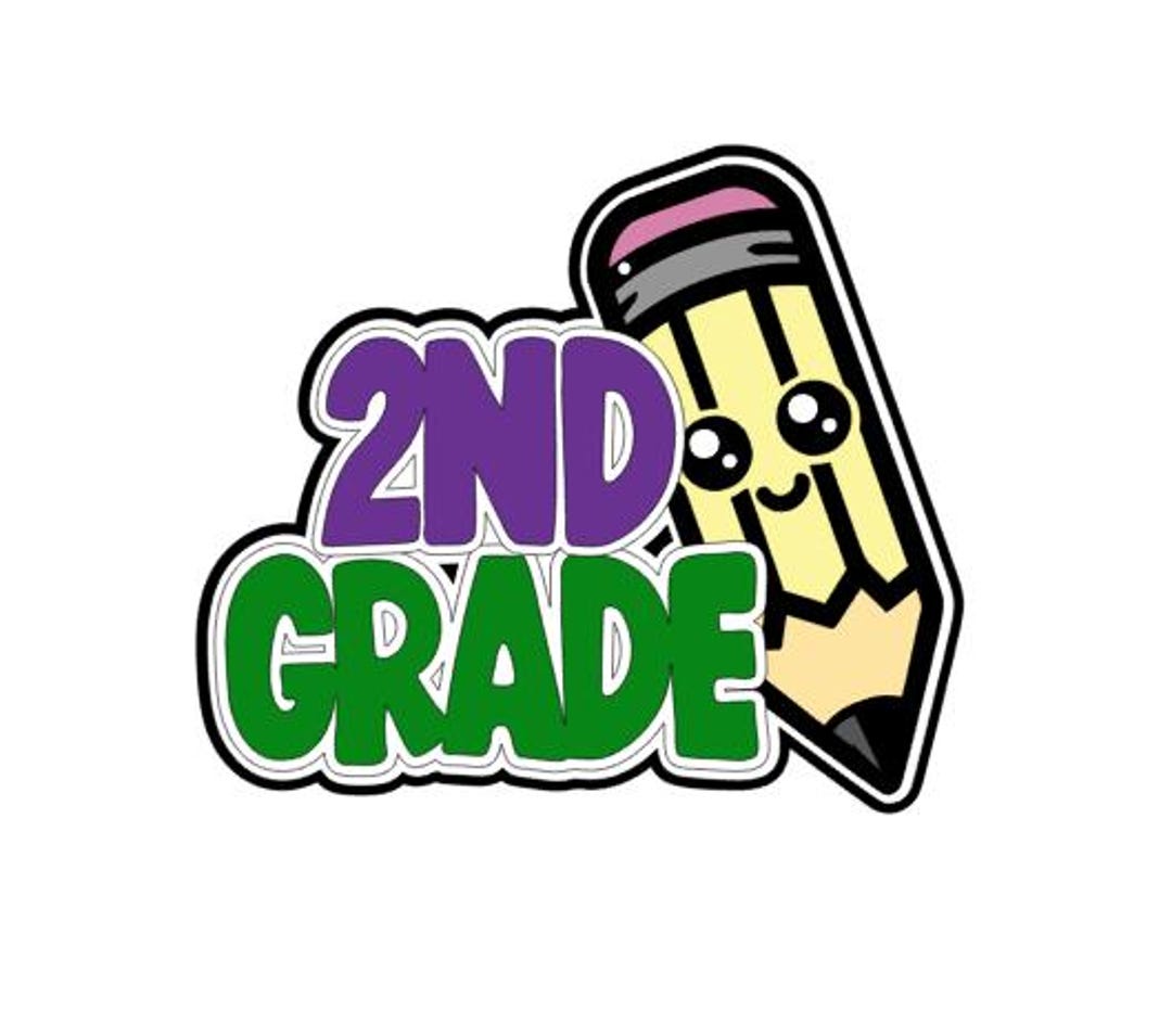 Grade 2, 2nd Grade .svg .png Scrapbook Title Digital Download Cutting ...