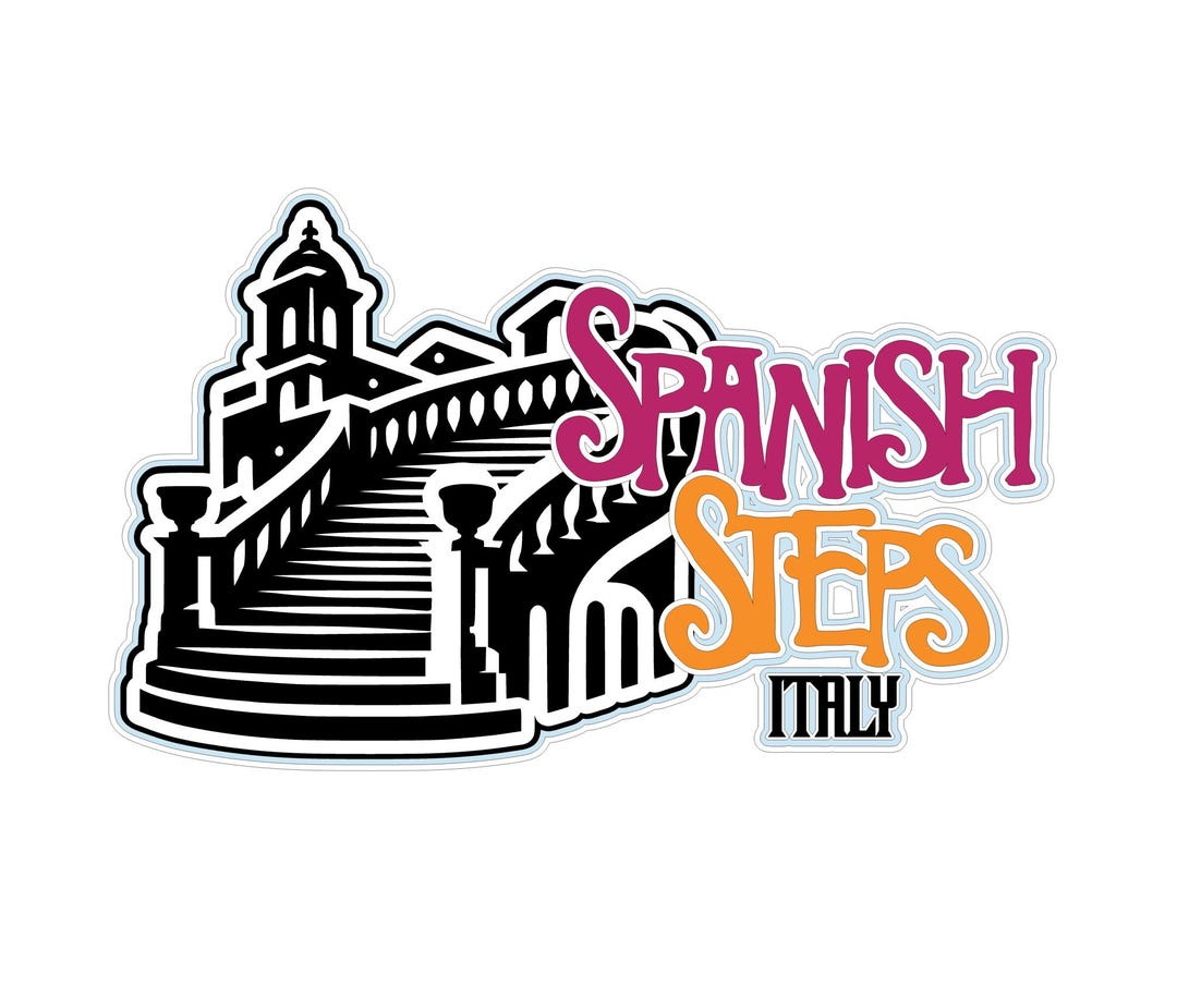 Spanish Steps Italy Png and Svg Scrapbook Title Digital Download ...