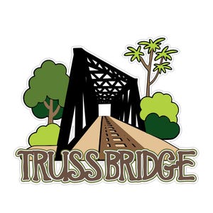 Truss Bridge Png and Svg Scrapbook Title Digital Download Cutting File ...
