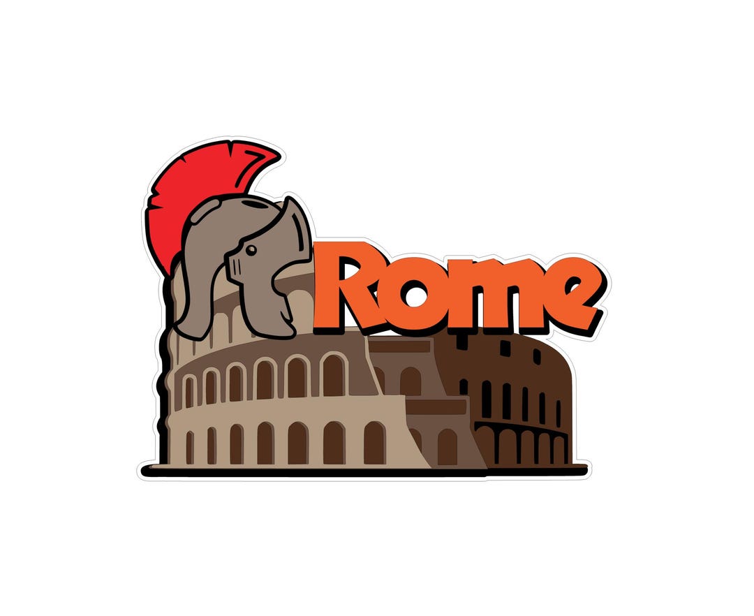 Rome Italy Png and Svg Scrapbook Title Digital Download Cutting File ...
