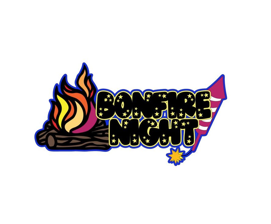 Bonfire Night Fireworks .svg .png Scrapbook Title Digital Download ...