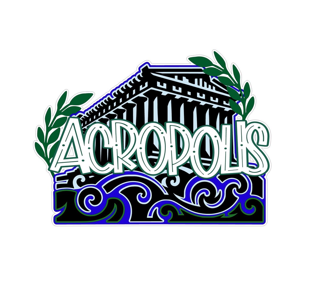 Acropolis Greece Png and Svg Scrapbook Title Digital Download Cutting ...